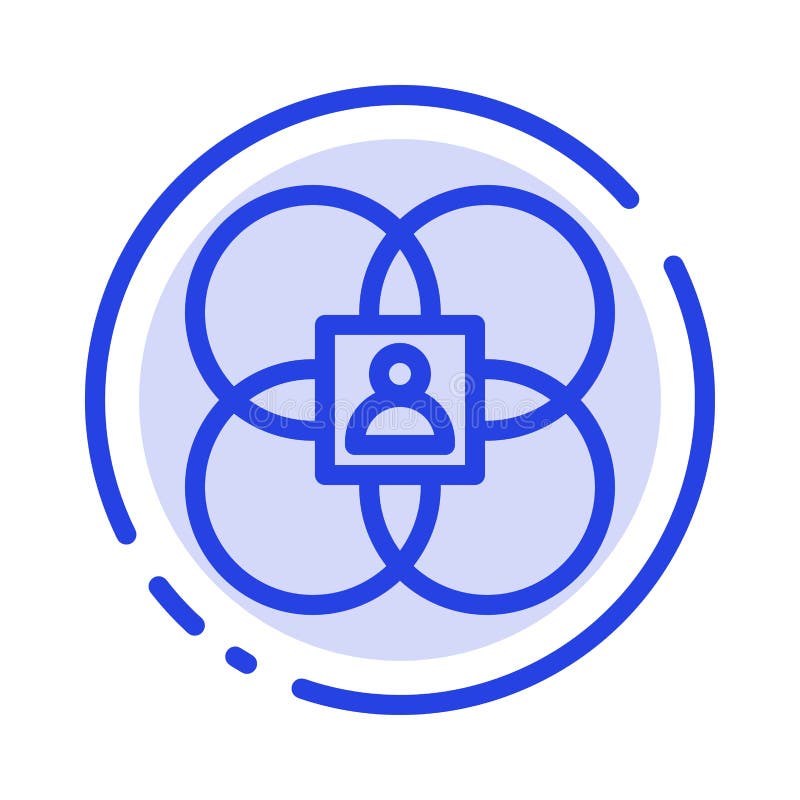 Character, Features, Human, Model, Person Blue Dotted Line Line Icon ...