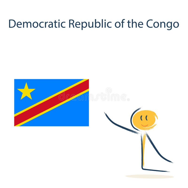 Character with the Flag of Democratic Republic of the Congo Stock ...