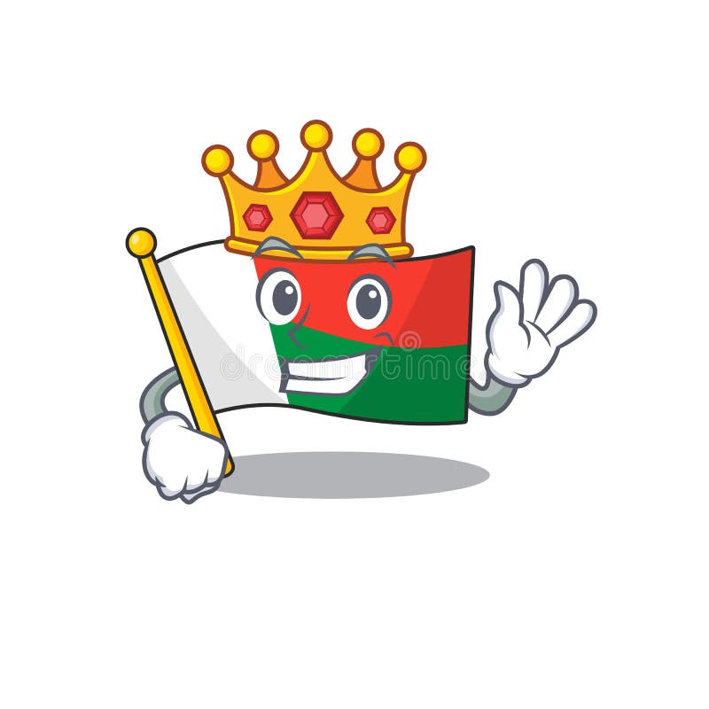 Character Flag Madelova Isolated in Cartoon King Stock Vector ...