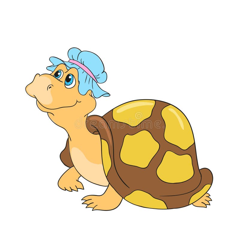 Character Funny Turtle Vector Illustration Stock Vector - Illustration ...