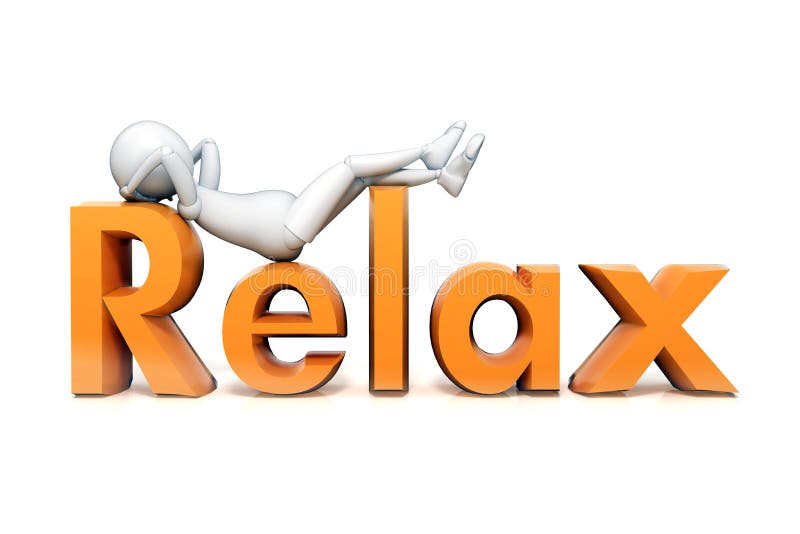 Character on Glossy and Shinny Word Relax Stock Illustration ...