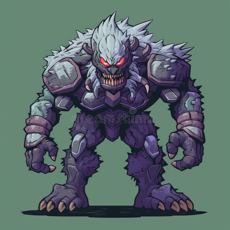 Dark Fantasy Monster: Snes Jrpg Boss Enemy Stock Illustration ...