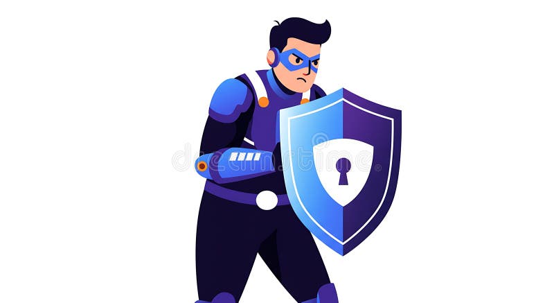AI Security Guardian stock illustration. Illustration of guard - 378526322
