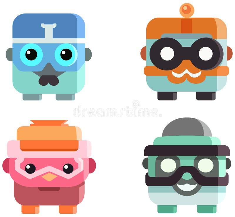 Character Icons stock vector. Illustration of cute, clipart - 280745454