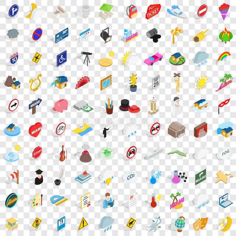 100 Character Icons Set, Isometric 3d Style Stock Vector - Illustration ...