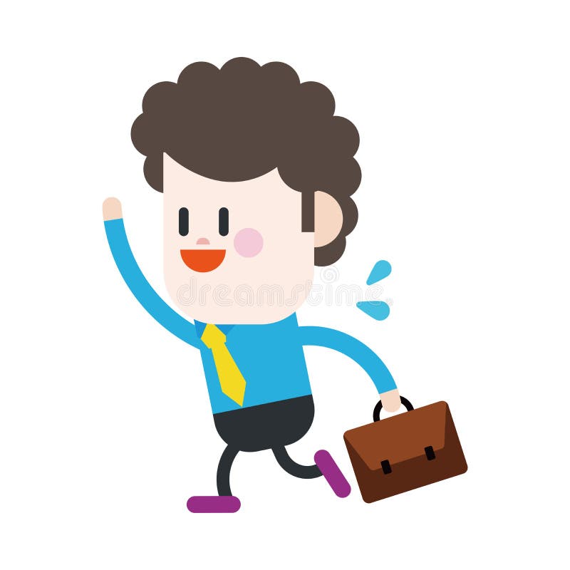 Character Illustration Design. Businessman Going To Work Cartoon Stock ...