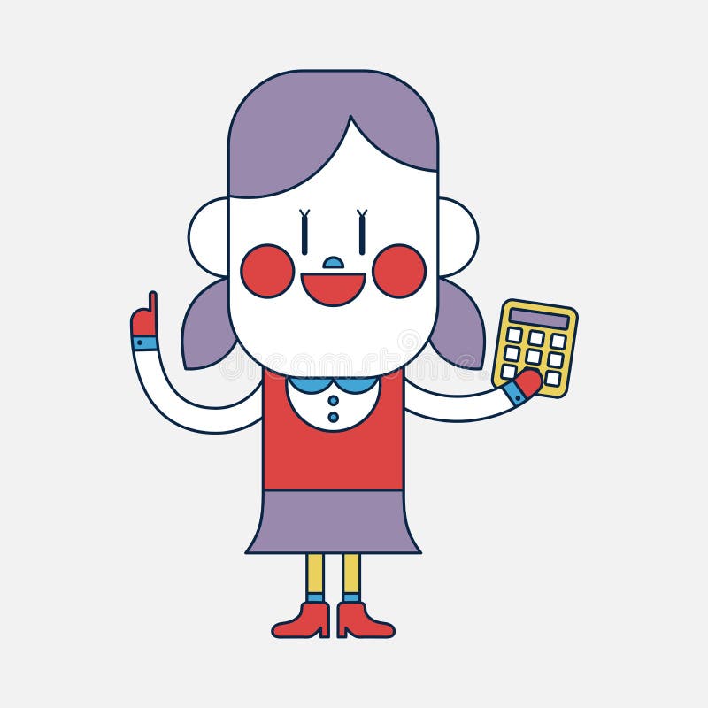 Calculator cartoon stock illustration. Illustration of money - 94569501