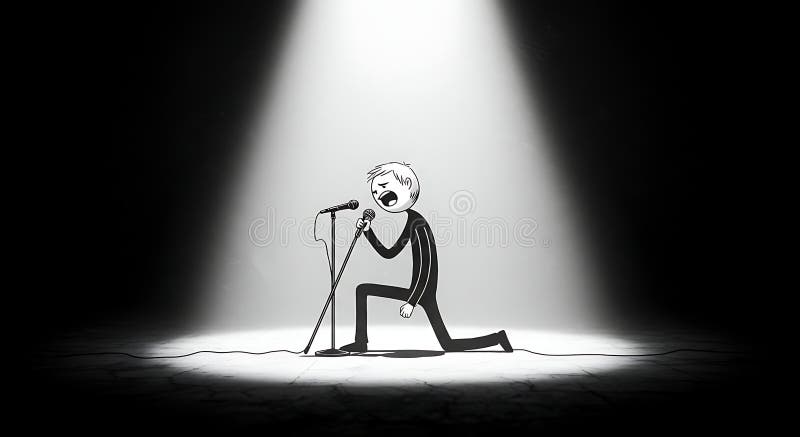 Stick Figure Singing Stock Illustrations – 200 Stick Figure Singing ...