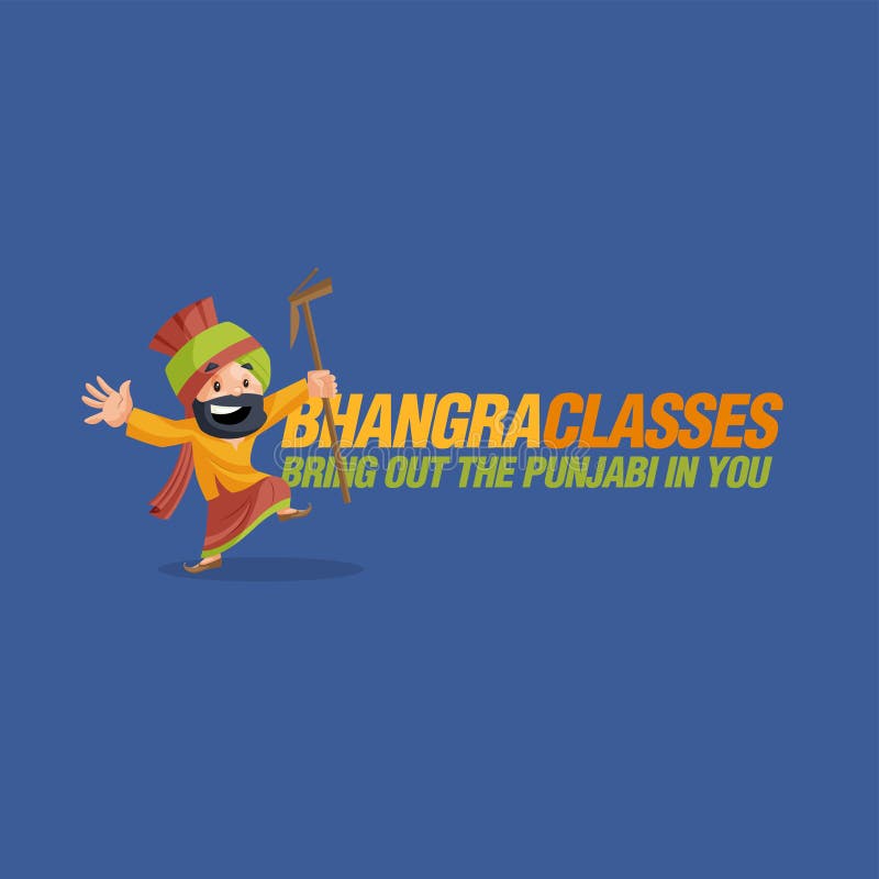 Bhangra Classes Bring Out the Punjabi in You Vector Mascot Logo Stock ...