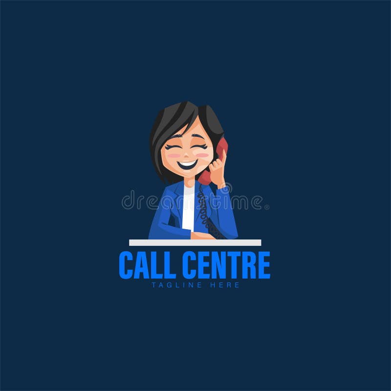 Call Centre Vector Mascot Logo Stock Vector - Illustration of elegant ...