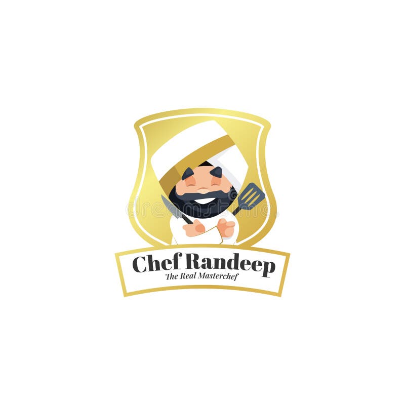 Chef Randeep the Real Master Chef Vector Mascot Logo Stock Vector ...