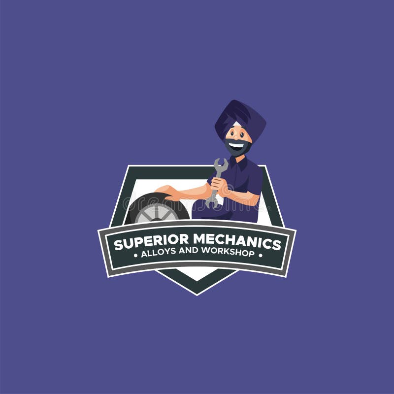 Superior Mechanics Vector Mascot Logo Stock Vector - Illustration of ...