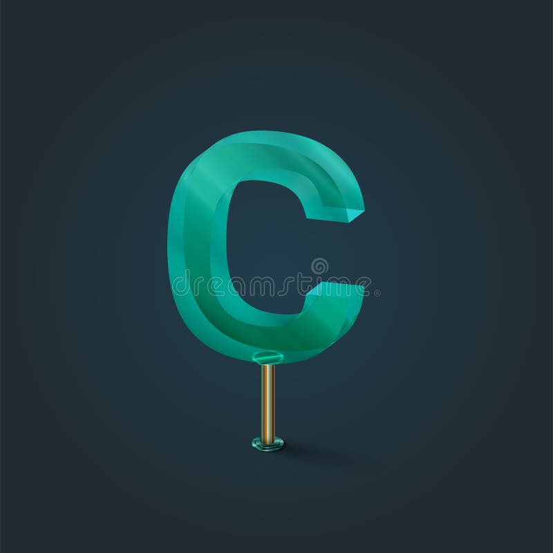 Character Made by Glass, Vector Stock Vector - Illustration of number ...