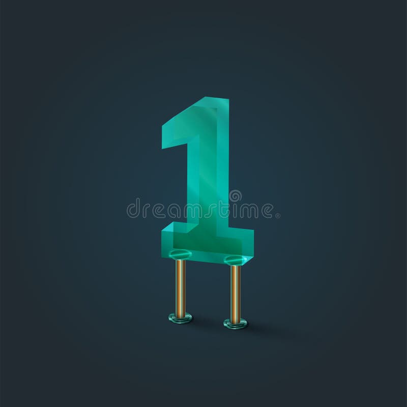 Character Made by Glass, Vector Stock Vector - Illustration of number ...