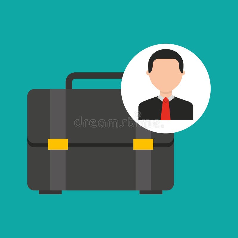 Character Man Business Portfolio Media Stock Vector - Illustration of ...