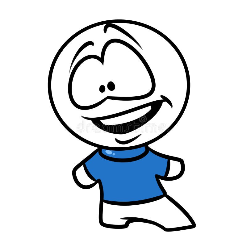 Character Minimalism Joy Cartoon Stock Illustration - Illustration of ...