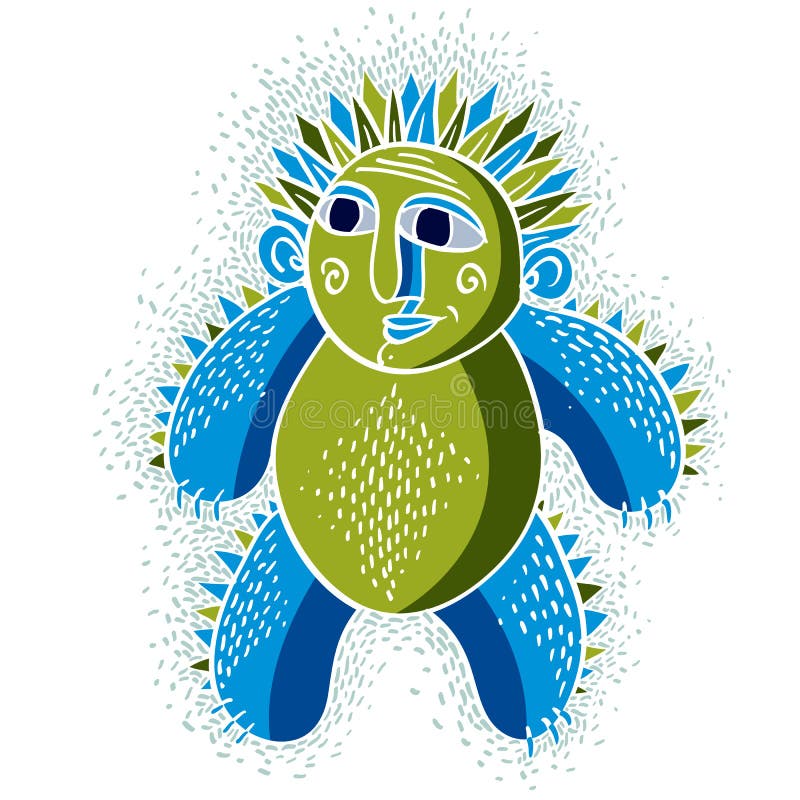 Character Monster Vector Flat Illustration, Cute Green Mutant. D Stock ...