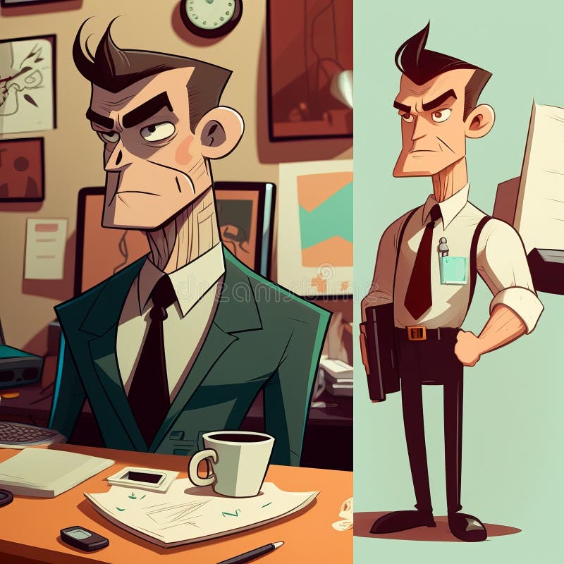 Character Office Worker Cartoon Style Generative AI Stock Illustration ...