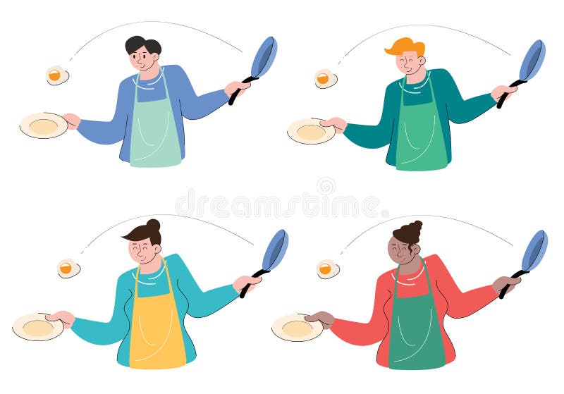 Character People Cooking Vector Illustration Stock Vector ...