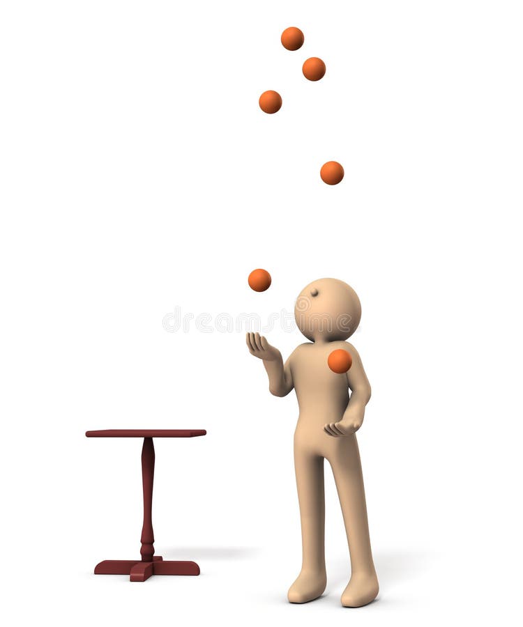 Juggler is juggling . stock illustration. Illustration of juggling ...