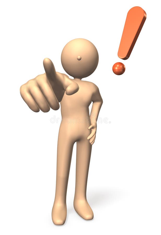 Character is pointing you. stock illustration. Illustration of waist ...