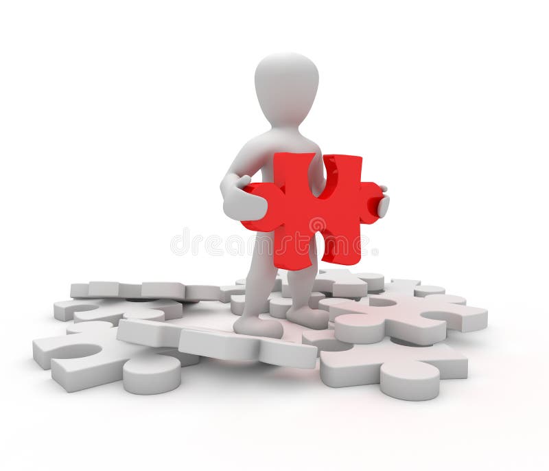 Character puzzle stock illustration. Illustration of hand - 16041502