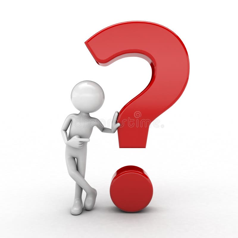 Character and Question Mark Stock Illustration - Illustration of ...