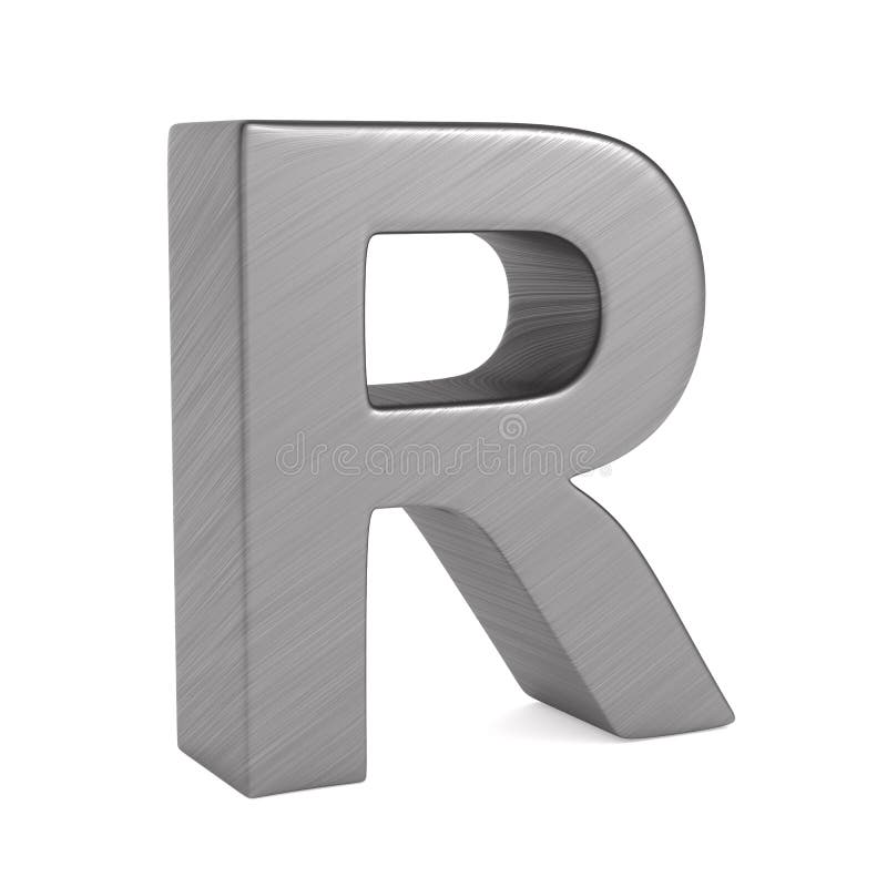 Character R on White Background. Isolated 3D Illustration Stock ...