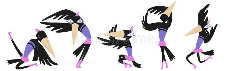 The character raven dancer stock vector. Illustration of feathers ...