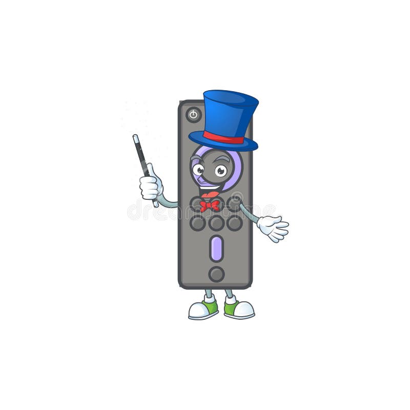 A Character of Remote Control TV Performance As a Magician Stock Vector ...