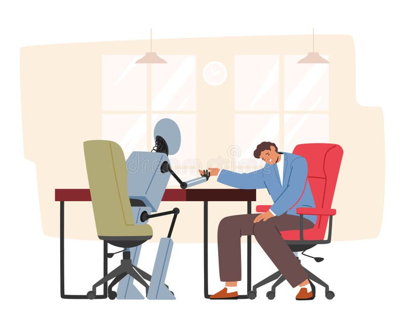 Robot Vs Human Stock Illustrations – 778 Robot Vs Human Stock ...