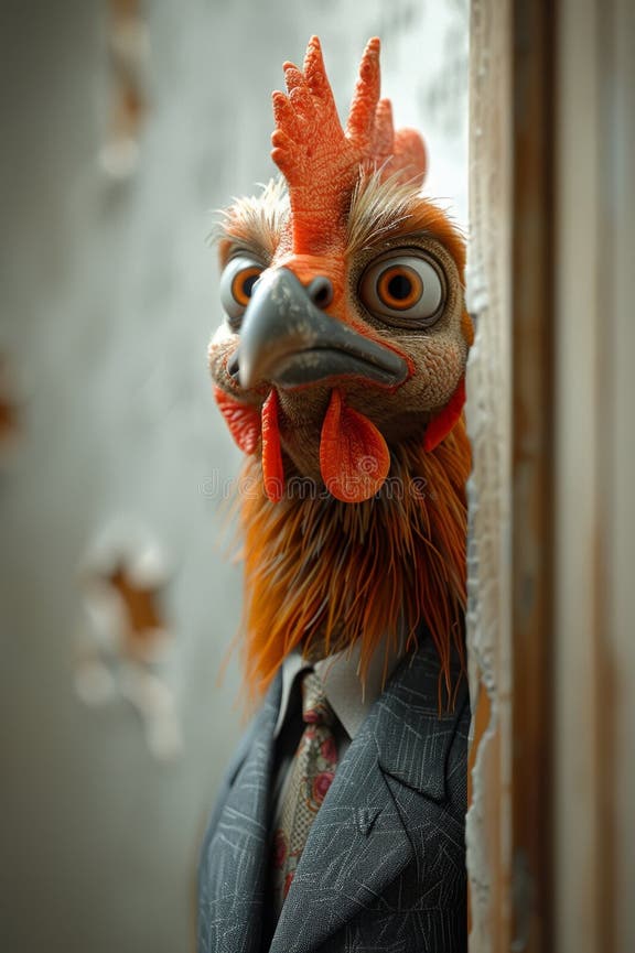 The Character of the Rooster . 3d Illustration Stock Illustration ...