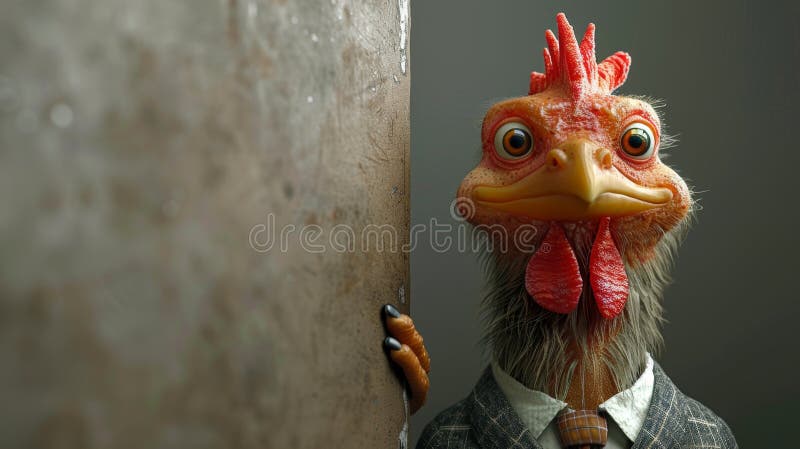 The Character of the Rooster . 3d Illustration Stock Illustration ...