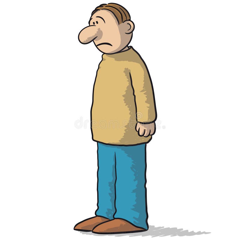 Character Sad and Depressed Stock Vector - Illustration of unhappy ...