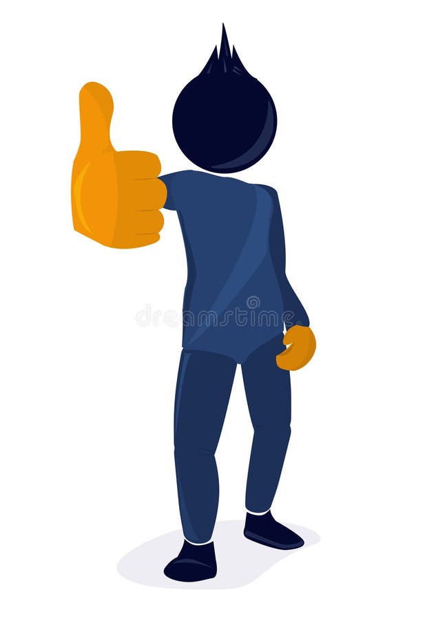 Character saying ok stock illustration. Illustration of approve - 11360749