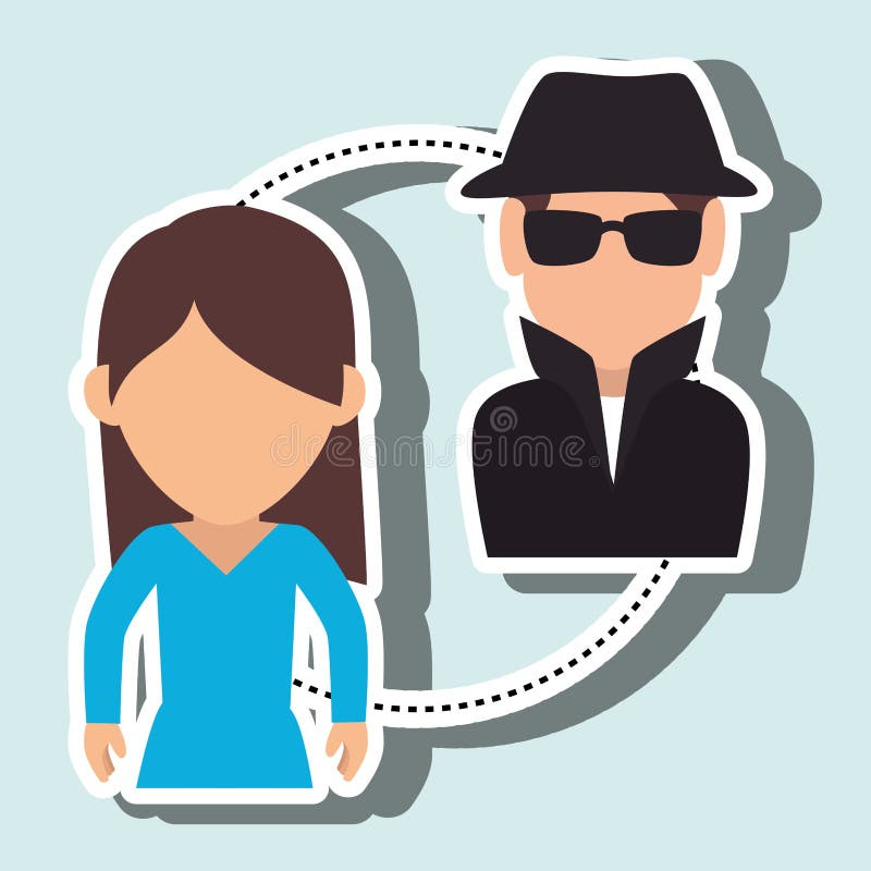 Character Secure Protection Stock Illustration - Illustration of guard ...