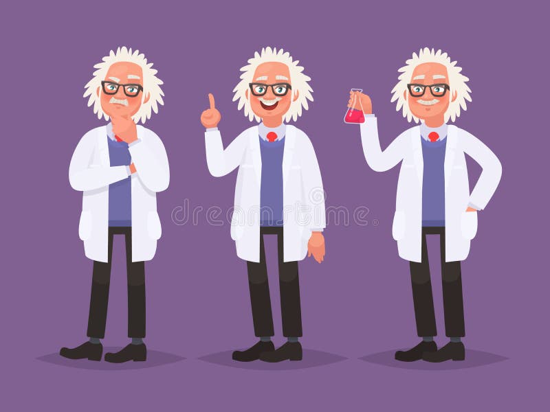 Character Set of a Scientist. Discovery in Science Stock Illustration ...