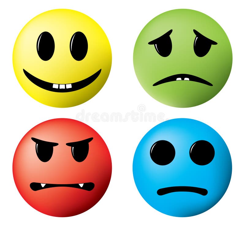 Set of shiny smiles icons stock vector. Illustration of sign - 8634104