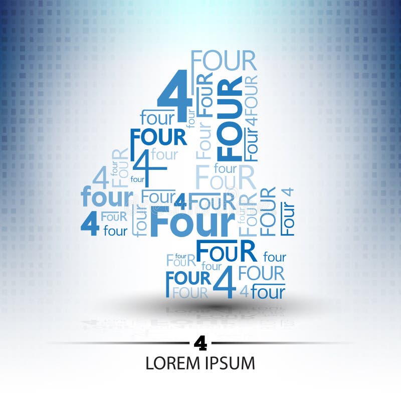 Character Sort for Number Four Logo Future Technology Stock ...