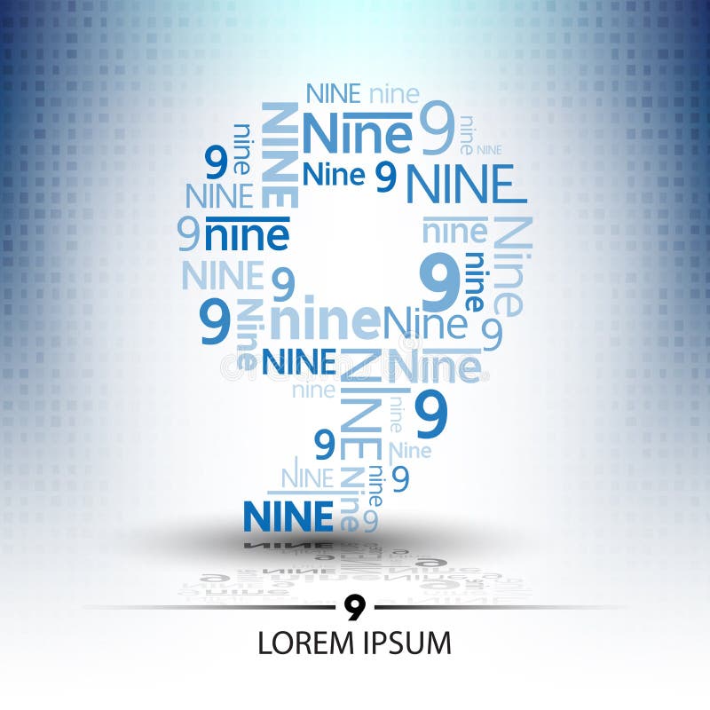 Number nine logo design stock illustration. Illustration of emblem ...
