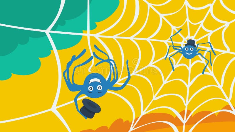 Character Spider and Cobweb Stock Vector - Illustration of insect ...