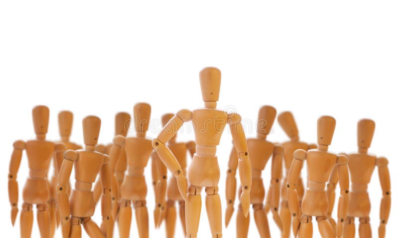 Character Standing in Front of a Crowd Stock Image - Image of dummy ...