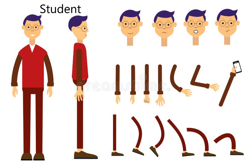 The Character is a Student. the Character is Ready for Animation ...