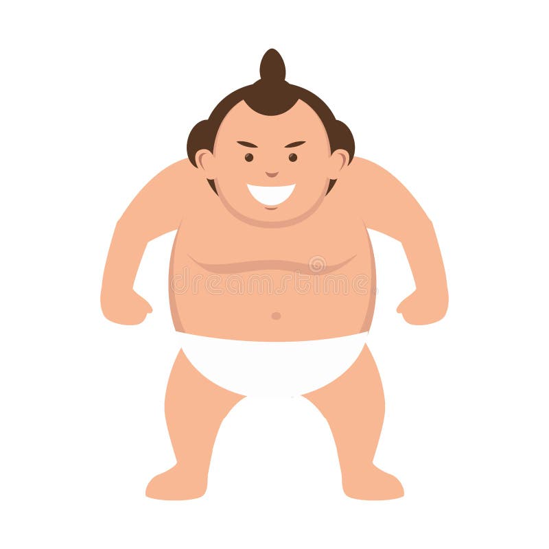 Character Sumo Wrestler Japanese Stock Vector - Illustration of ...