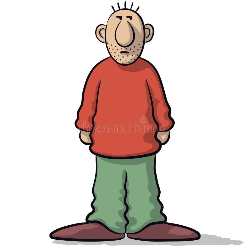 Character with a Suspicious Look Stock Vector - Illustration of drawing ...