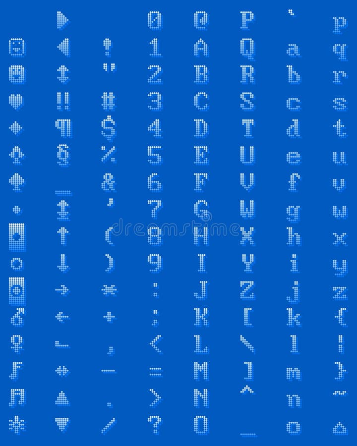 Character Table Picture. Image: 5450734