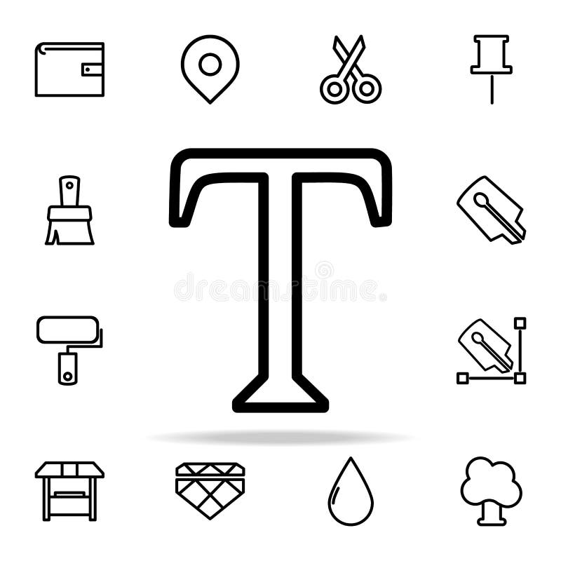 Character Text Icon. Web Icons Universal Set for Web and Mobile Stock ...