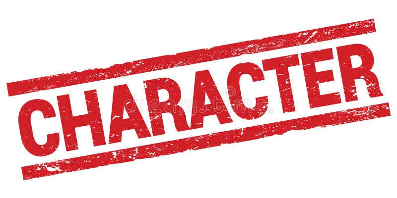 CHARACTER Text on Red Rectangle Stamp Sign Stock Illustration ...