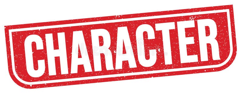 CHARACTER Text Written on Red Stamp Sign Stock Illustration ...