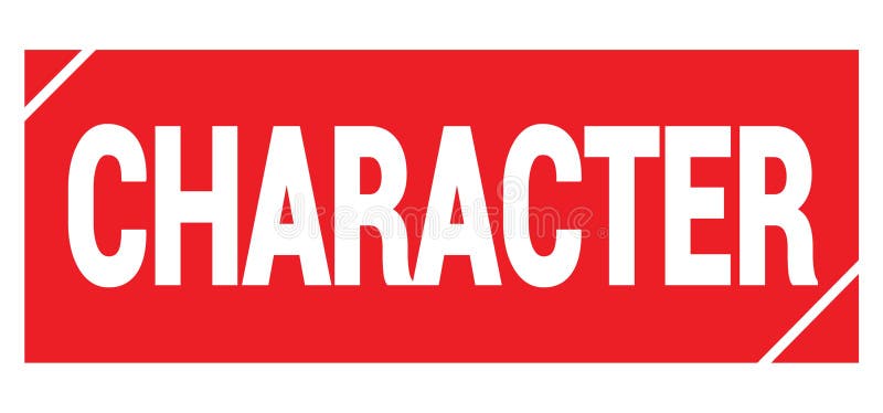 CHARACTER Text Written on Red Stamp Sign Stock Illustration ...